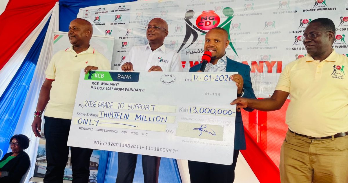 1,300 Grade 10 students get Sh13 million NG-CDF boost in Wundanyi ...